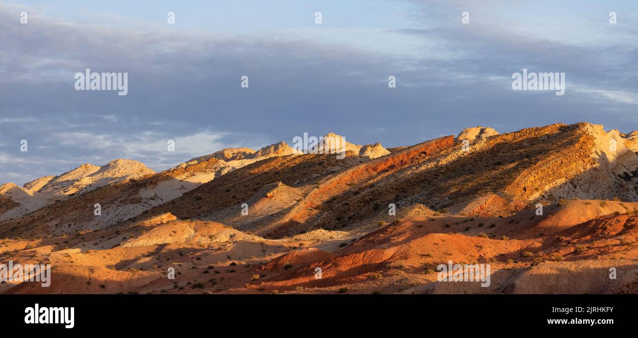 Red Rock Mountains in the Desert at Sunrise. Spring Season Stock Photo ...