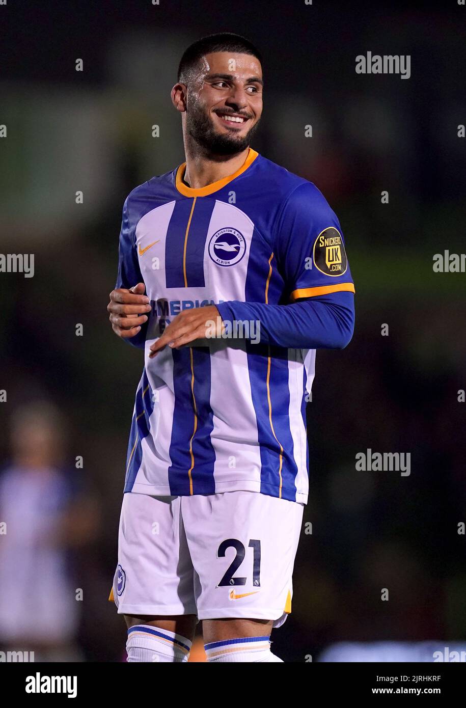 Brighton’s Deniz Undav looks on during the Carabao Cup second round ...