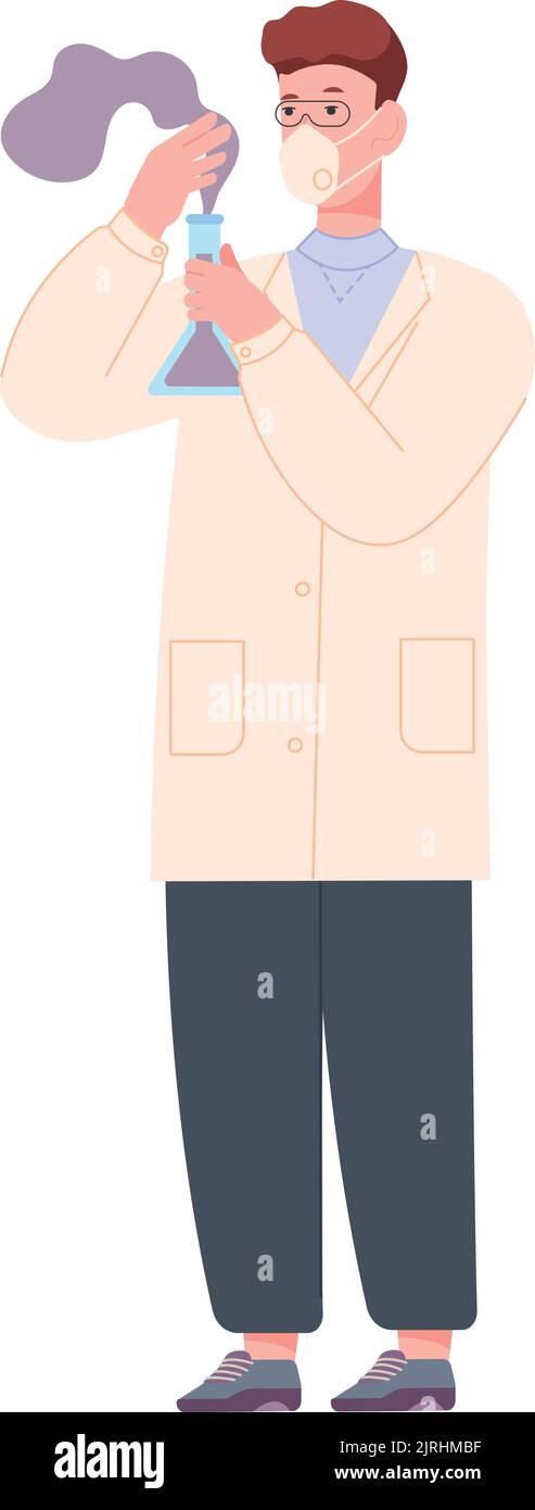 Science experiment smoking Stock Vector Images - Alamy