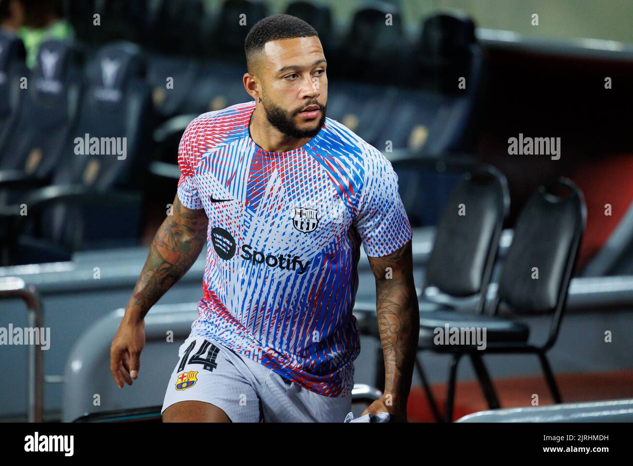 Memphis Depay of FC Barcelona during the benefic friendly match to ...