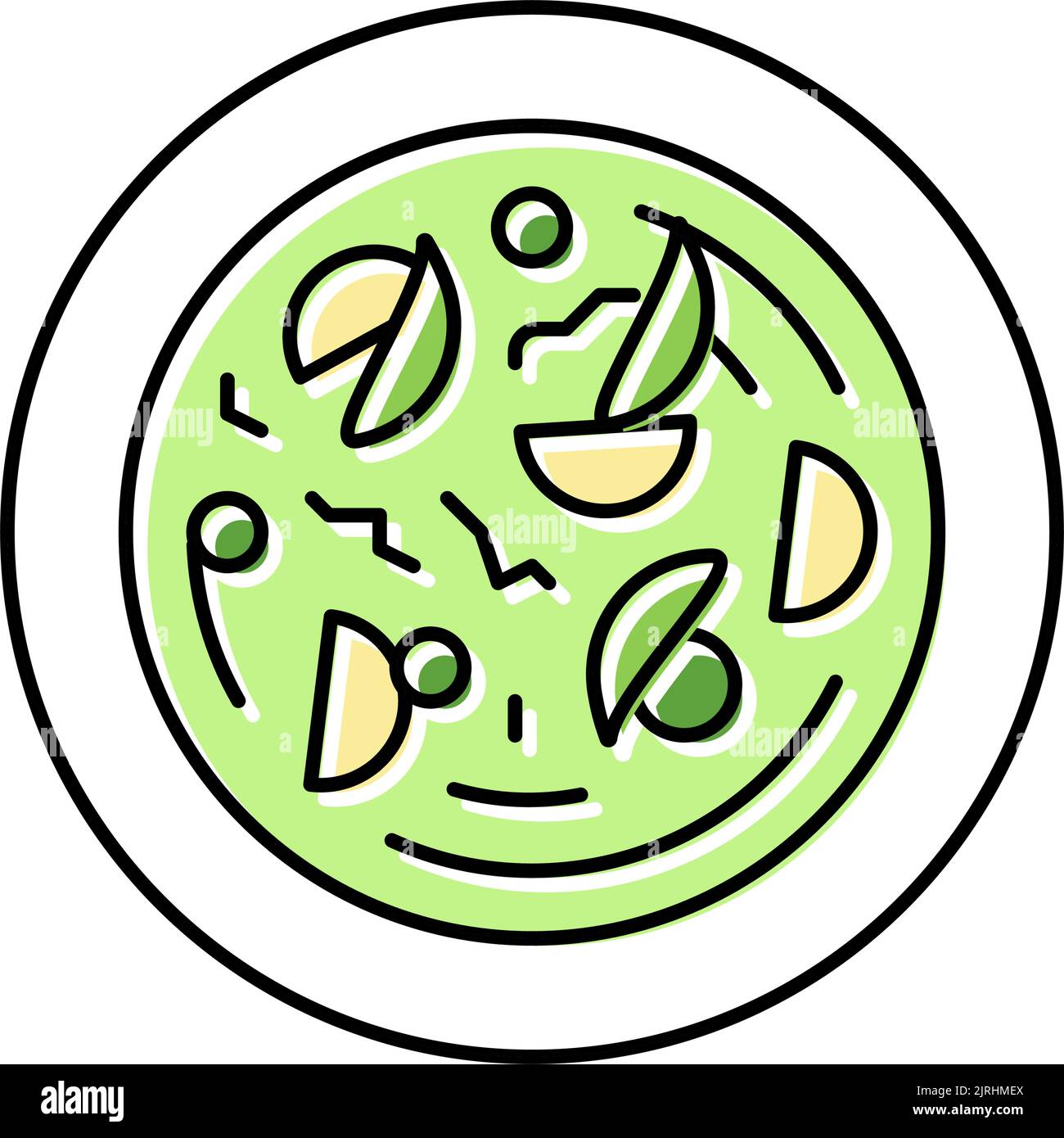 Soup Cabbage Color Icon Vector Illustration Stock Vector Image And Art Alamy