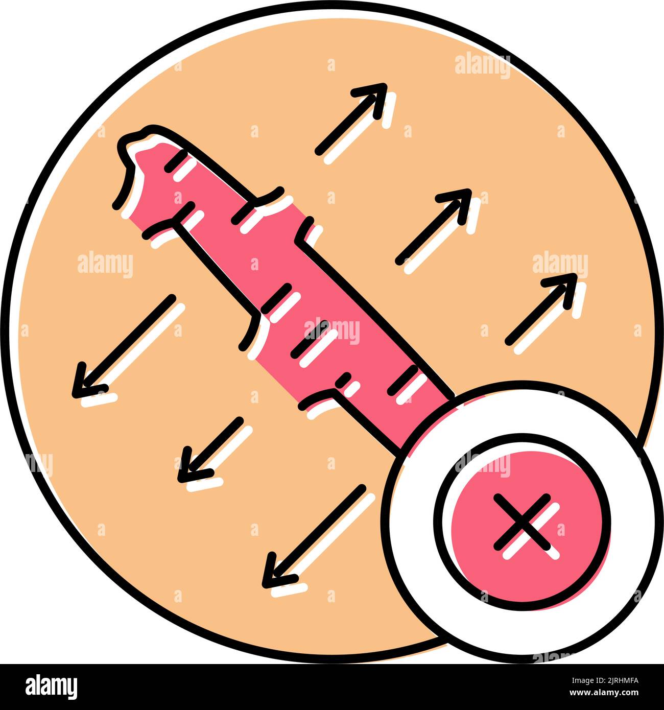 do not stretch scar color icon vector illustration Stock Vector Image ...