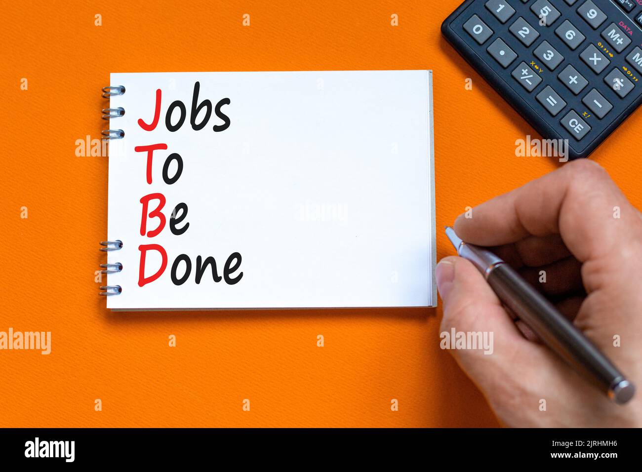 JTBD jobs to be done symbol. Concept words JTBD jobs to be done on ...