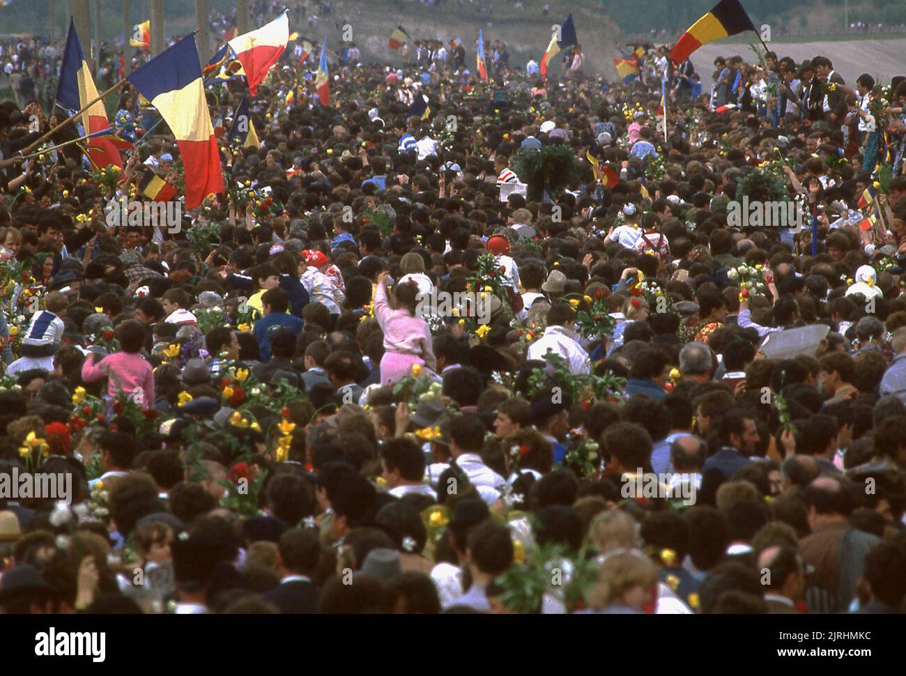 May 6, 1990, Botosani County, Romania. The Bridge of Flowers (Podul de ...