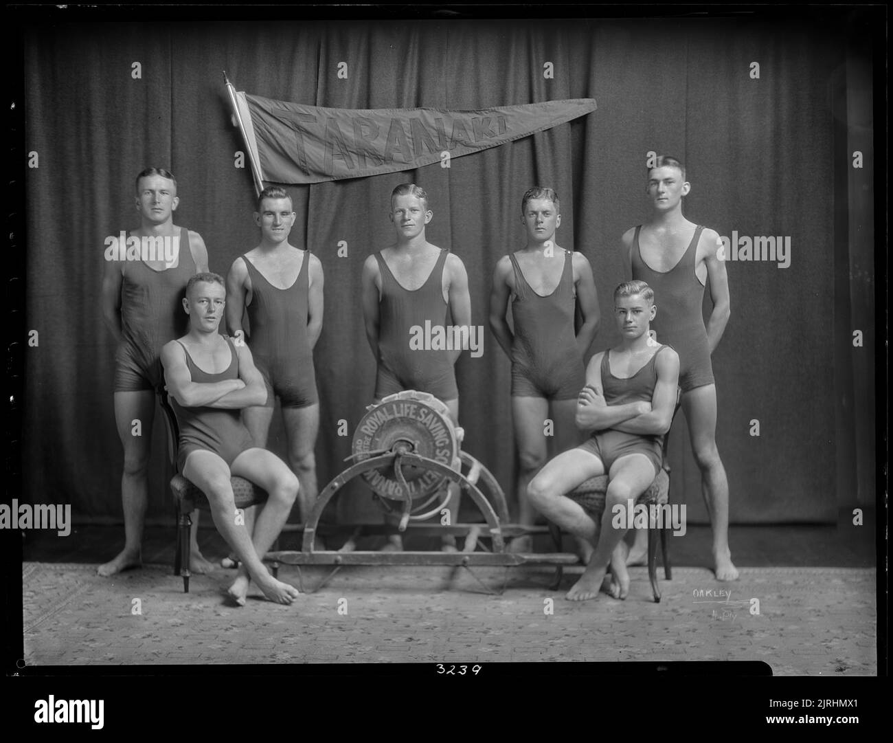 New Plymouth High School Old Boys Surf Club, 1929, by William Oakley. F ...