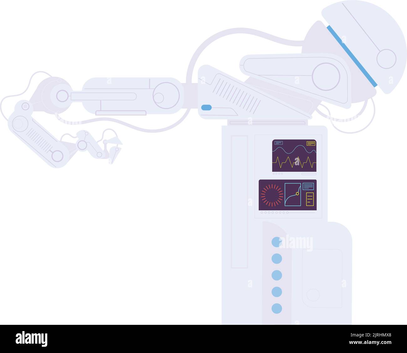 Medical device. Robotic hand for surgery. Futuristic technology ...