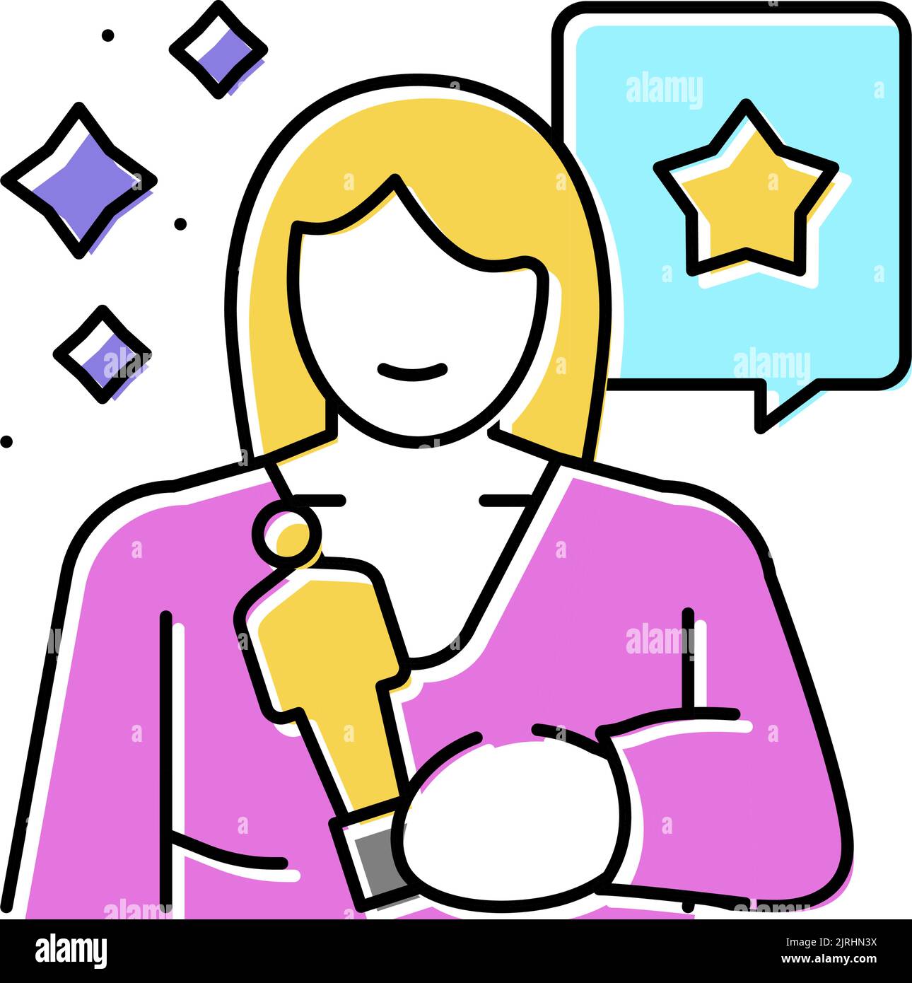 actress video production film color icon vector illustration Stock ...