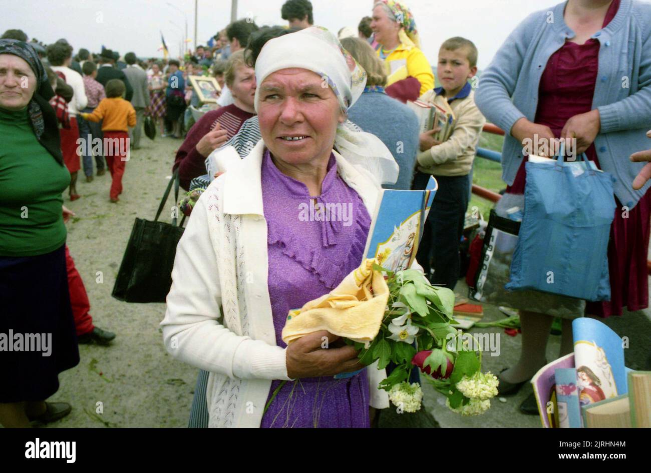 May 6, 1990, Botosani County, Romania. The Bridge of Flowers (Podul de ...
