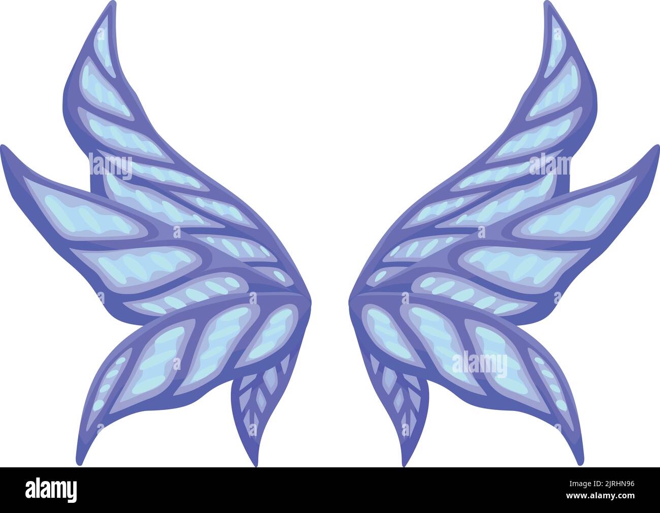 Fairy wings. Deicate transparent cartoon fantasy symbol isolated on ...