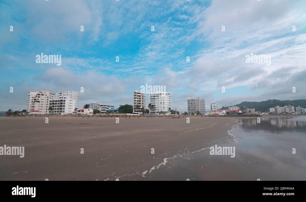 Bahia de Caraquez, Manabi / Ecuador - August 19 2022: People walking ...