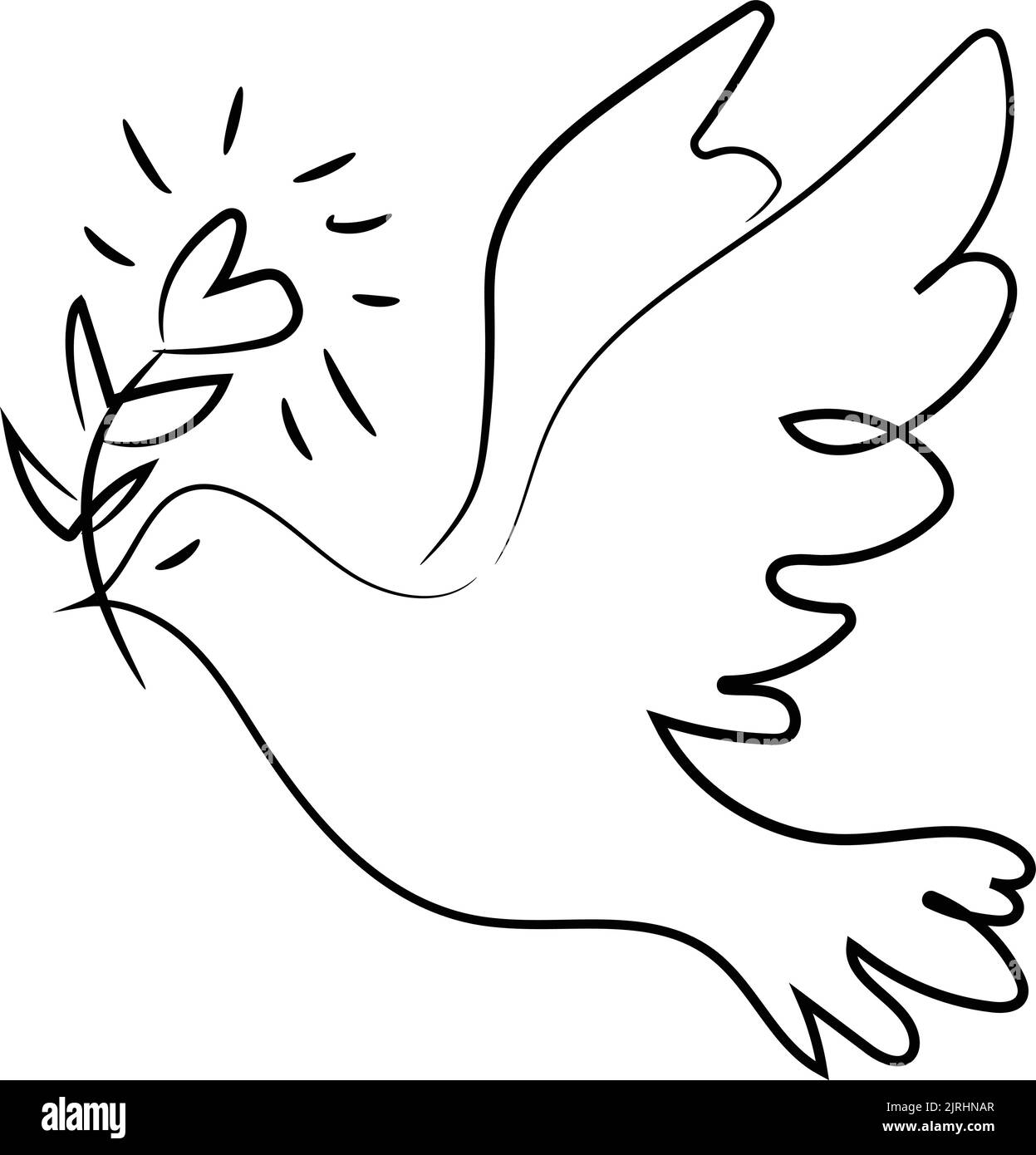 Dove as a symbol of peace Black and White Stock Photos & Images - Alamy