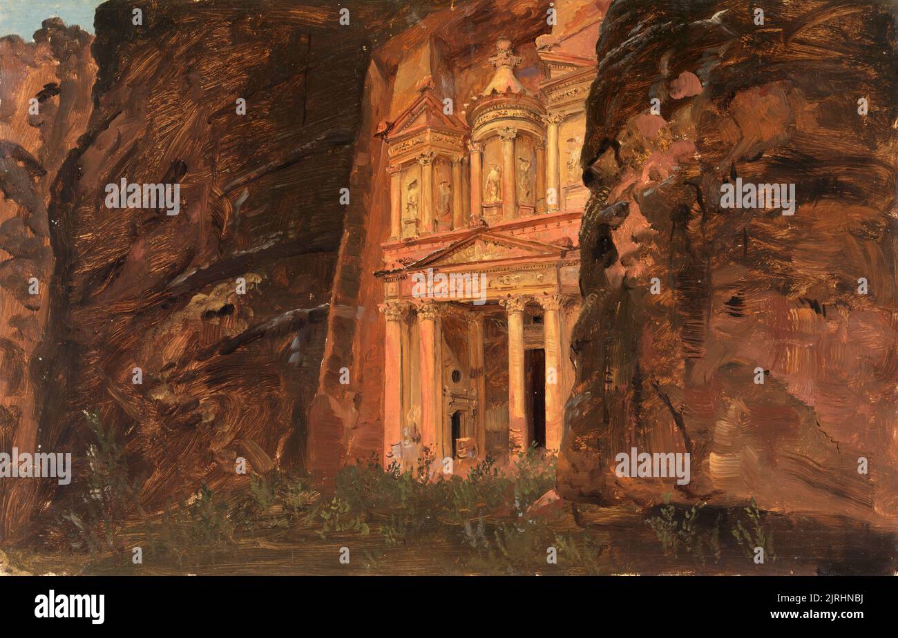 Petra the treasury painting hi-res stock photography and images - Alamy