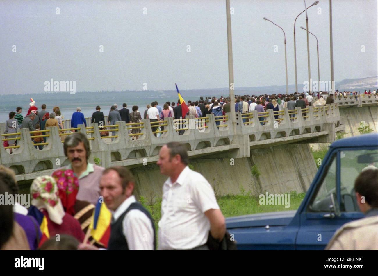 May 6, 1990, Botosani County, Romania. The Bridge of Flowers (Podul de ...