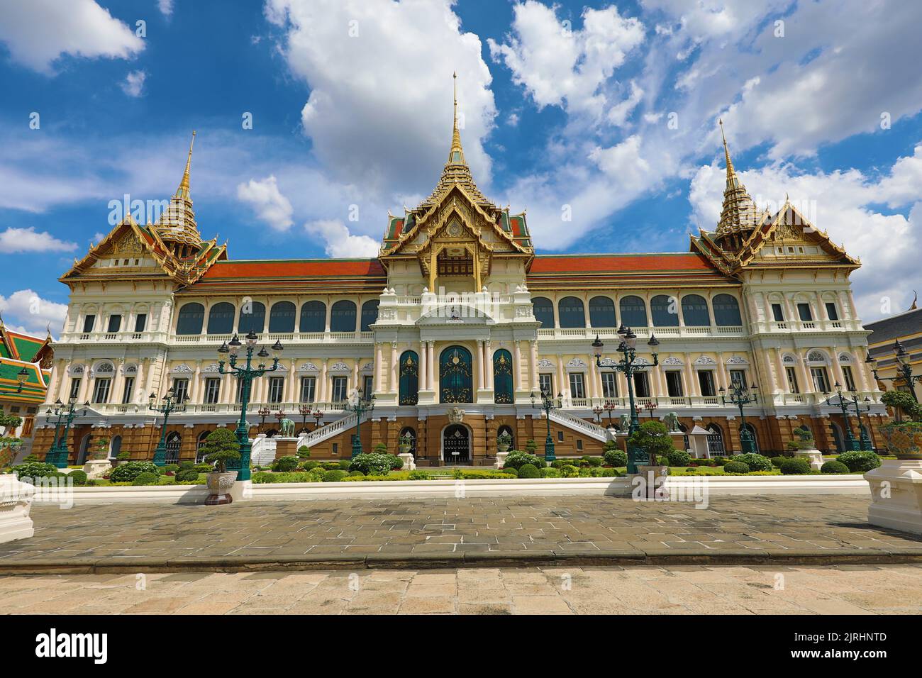 The Grand Palace in the Grand Palace Complex, Wat Phra Kaew, Bangkok ...