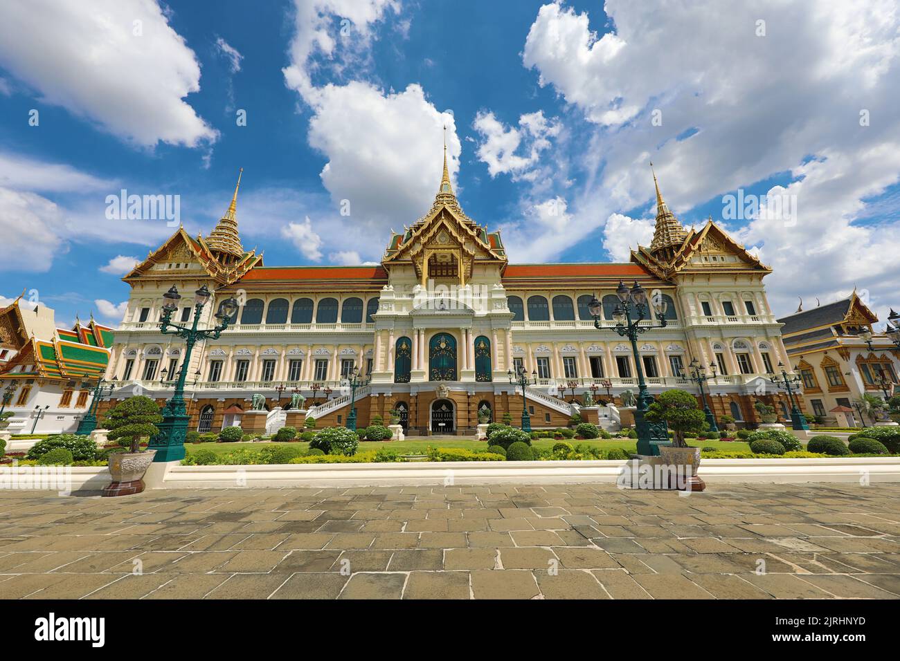 The Grand Palace in the Grand Palace Complex, Wat Phra Kaew, Bangkok ...