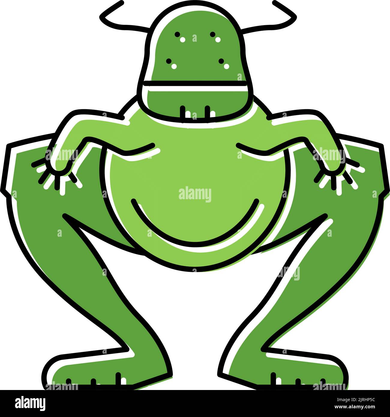 jumping monster color icon vector illustration Stock Vector Image & Art ...