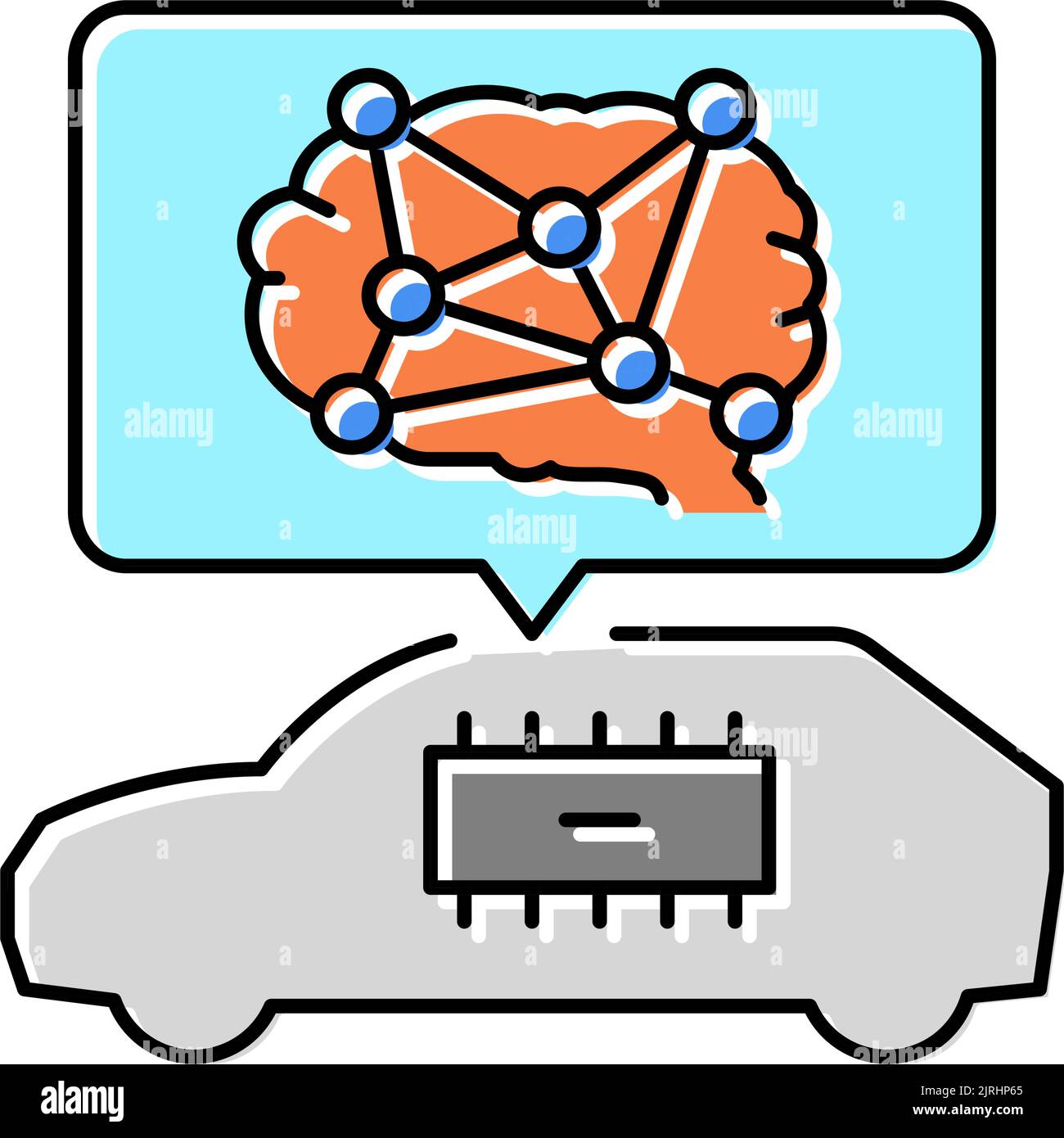 automotive intelligent color icon vector illustration Stock Vector ...