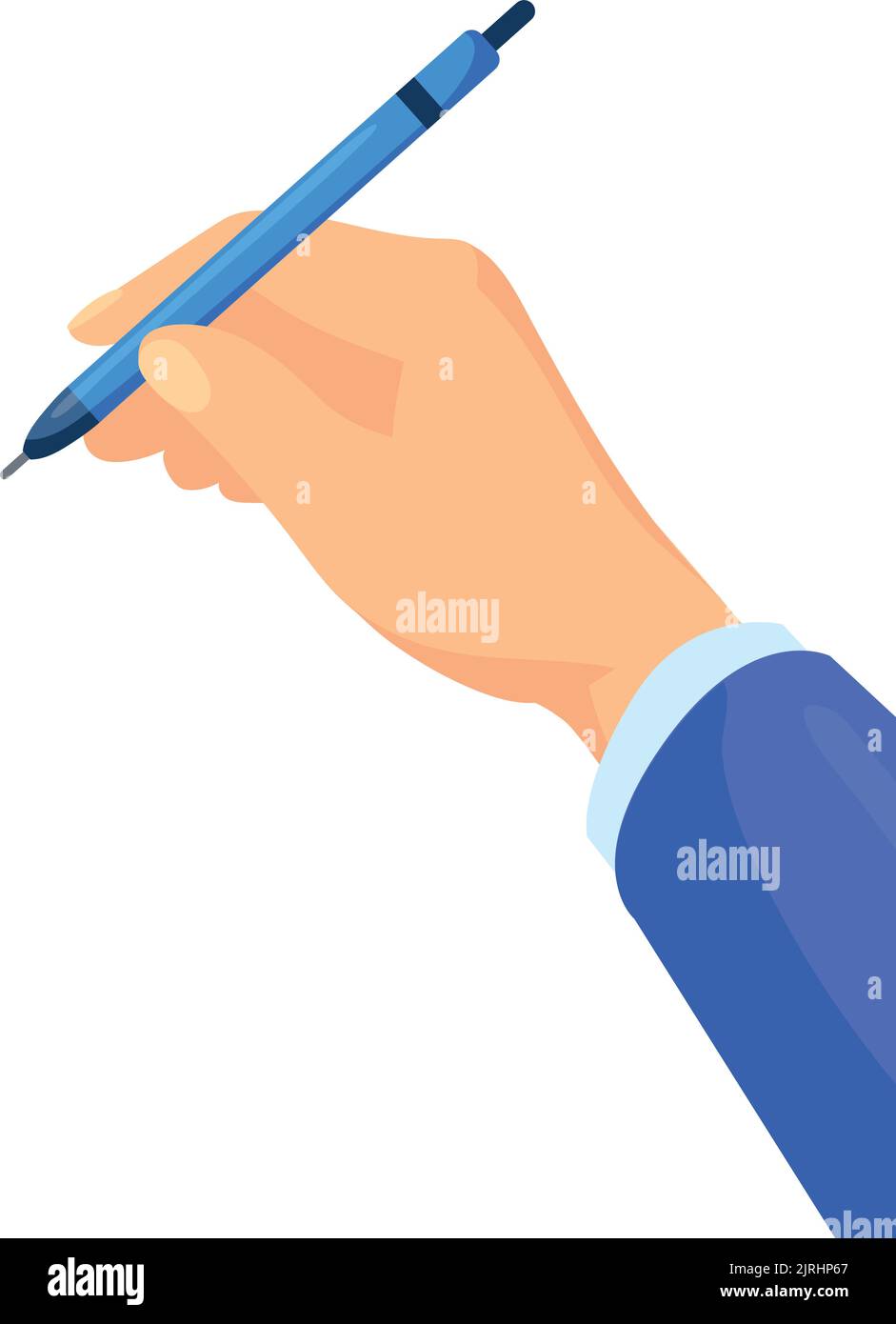 Hand with pen. Writing icon. Signing symbol isolated on white ...