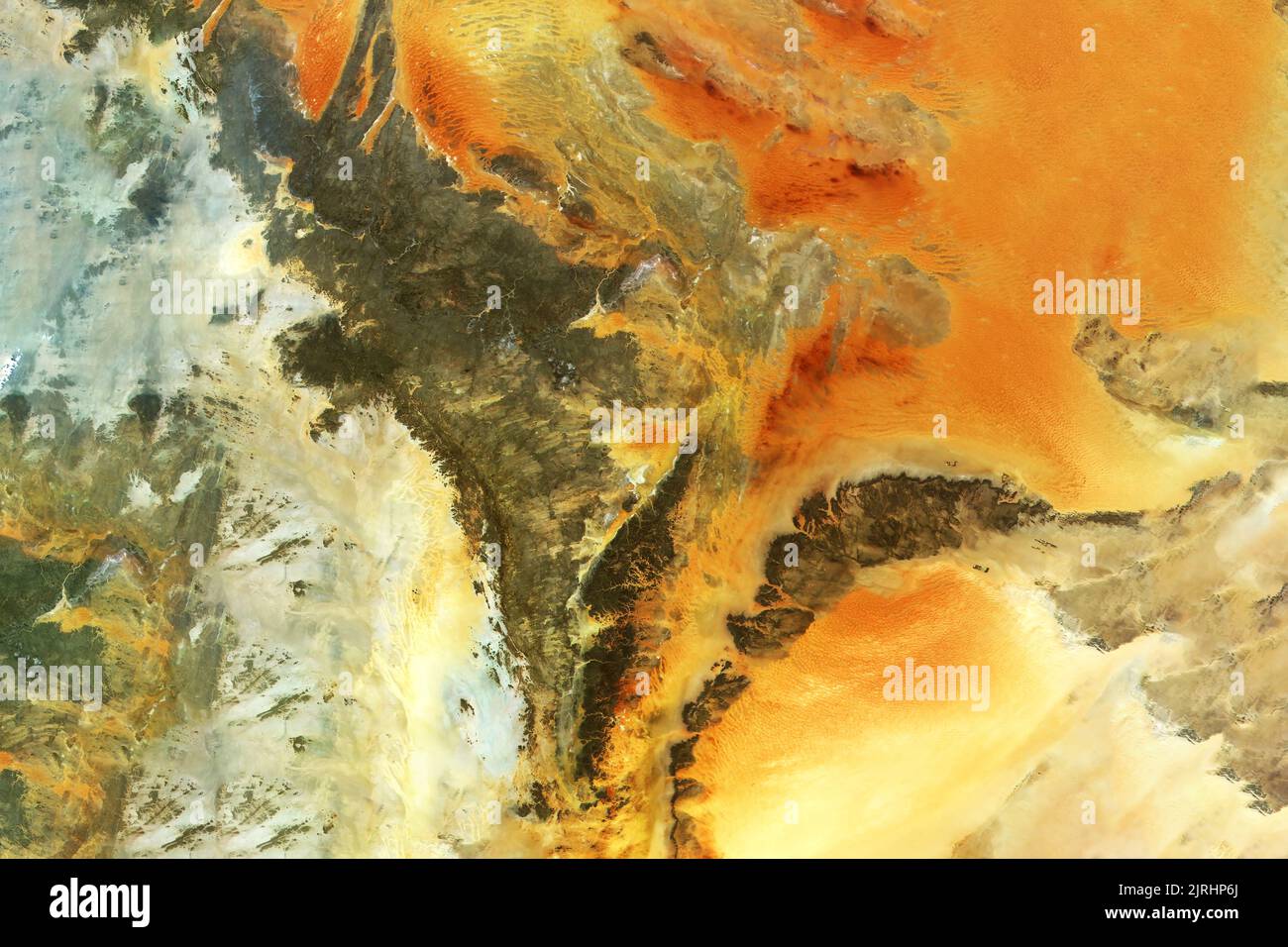 Dry climate, drought from space. Elements of this image furnished by ...
