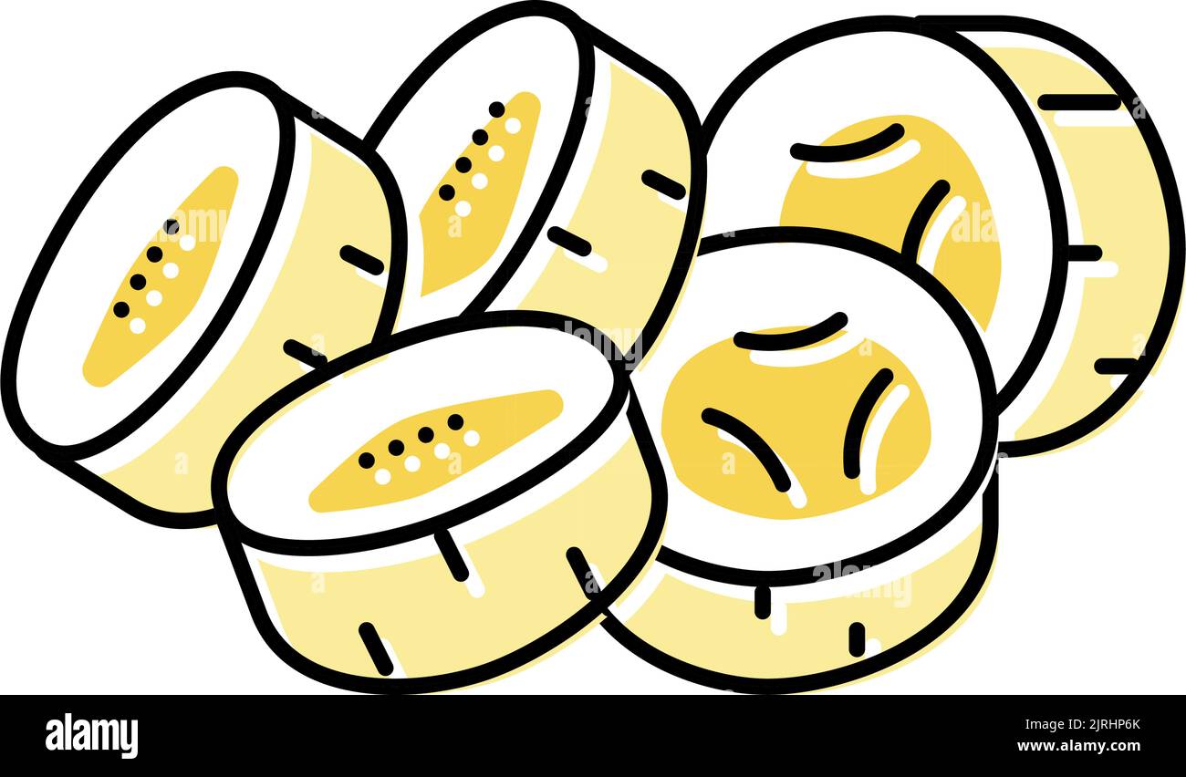 pieces of banana peel color icon vector illustration Stock Vector Image ...