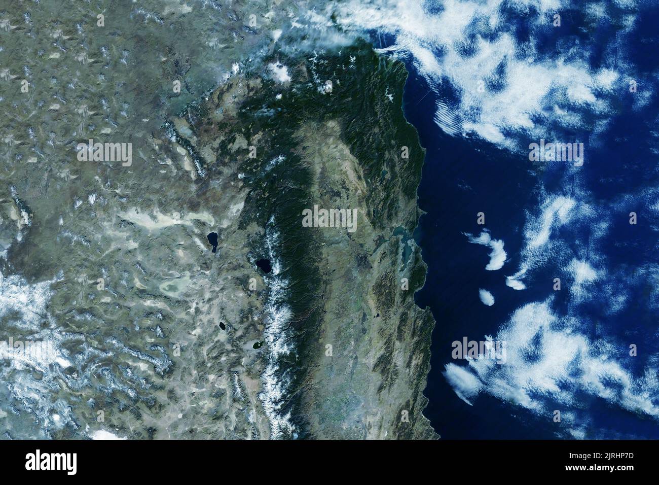 Coast from space. Elements of this image furnished by NASA. High ...