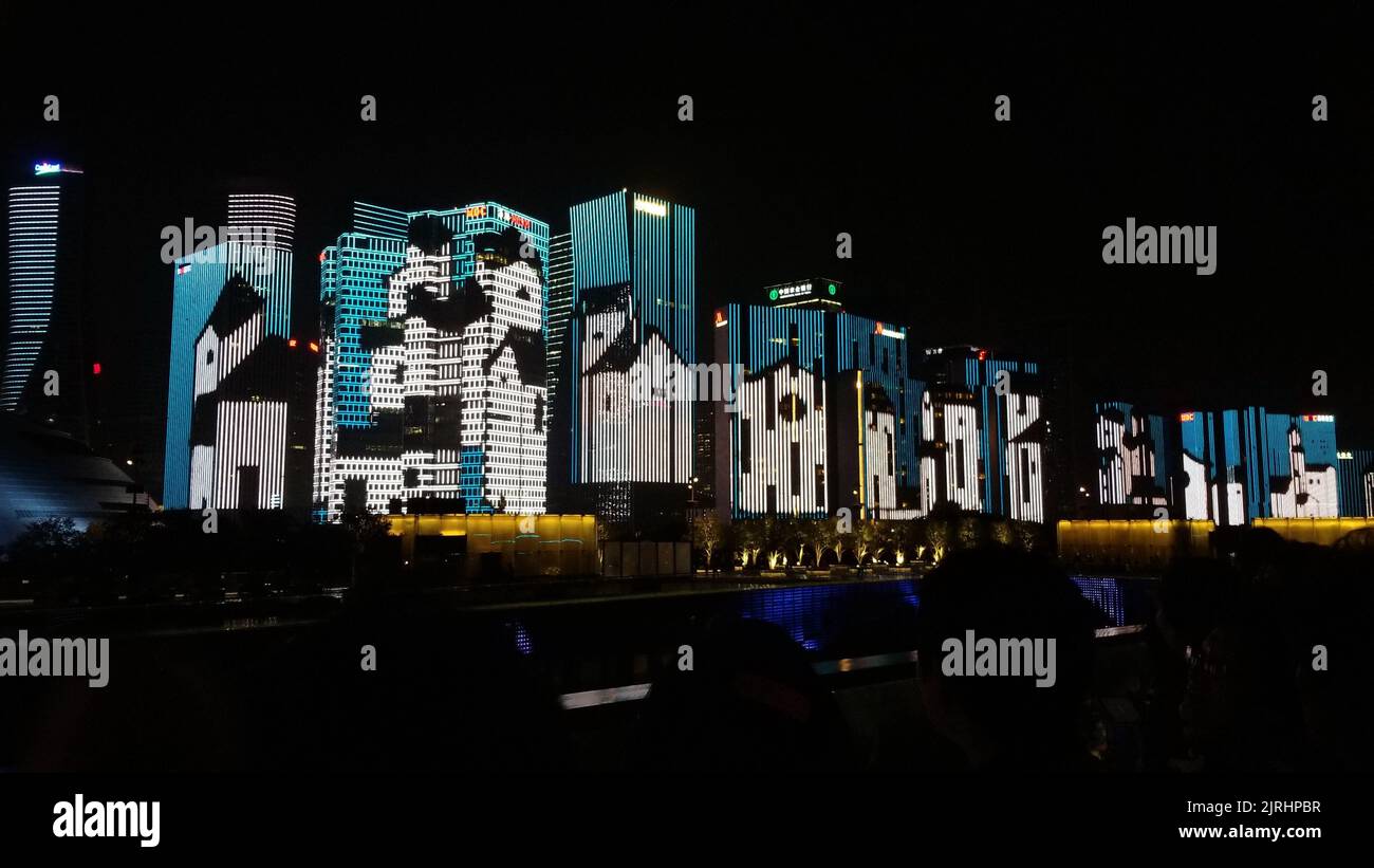 Light show projected on buildings hi-res stock photography and images ...