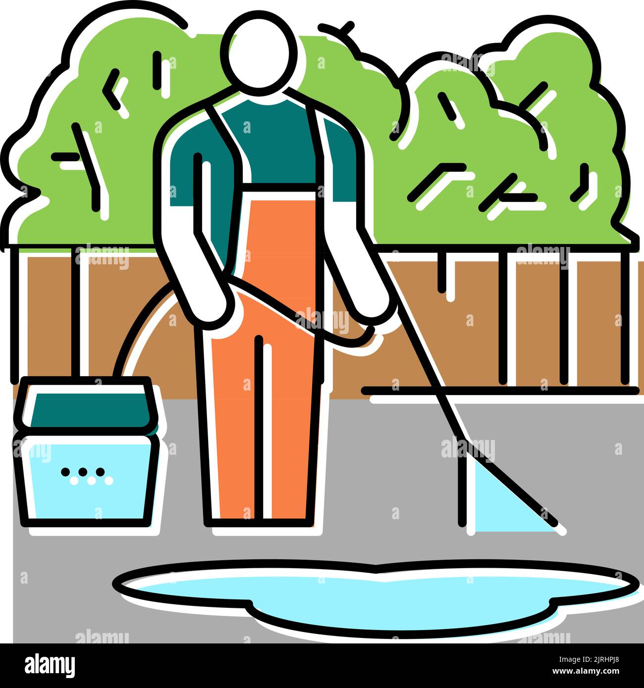 pressure washing color icon vector illustration Stock Vector Image ...