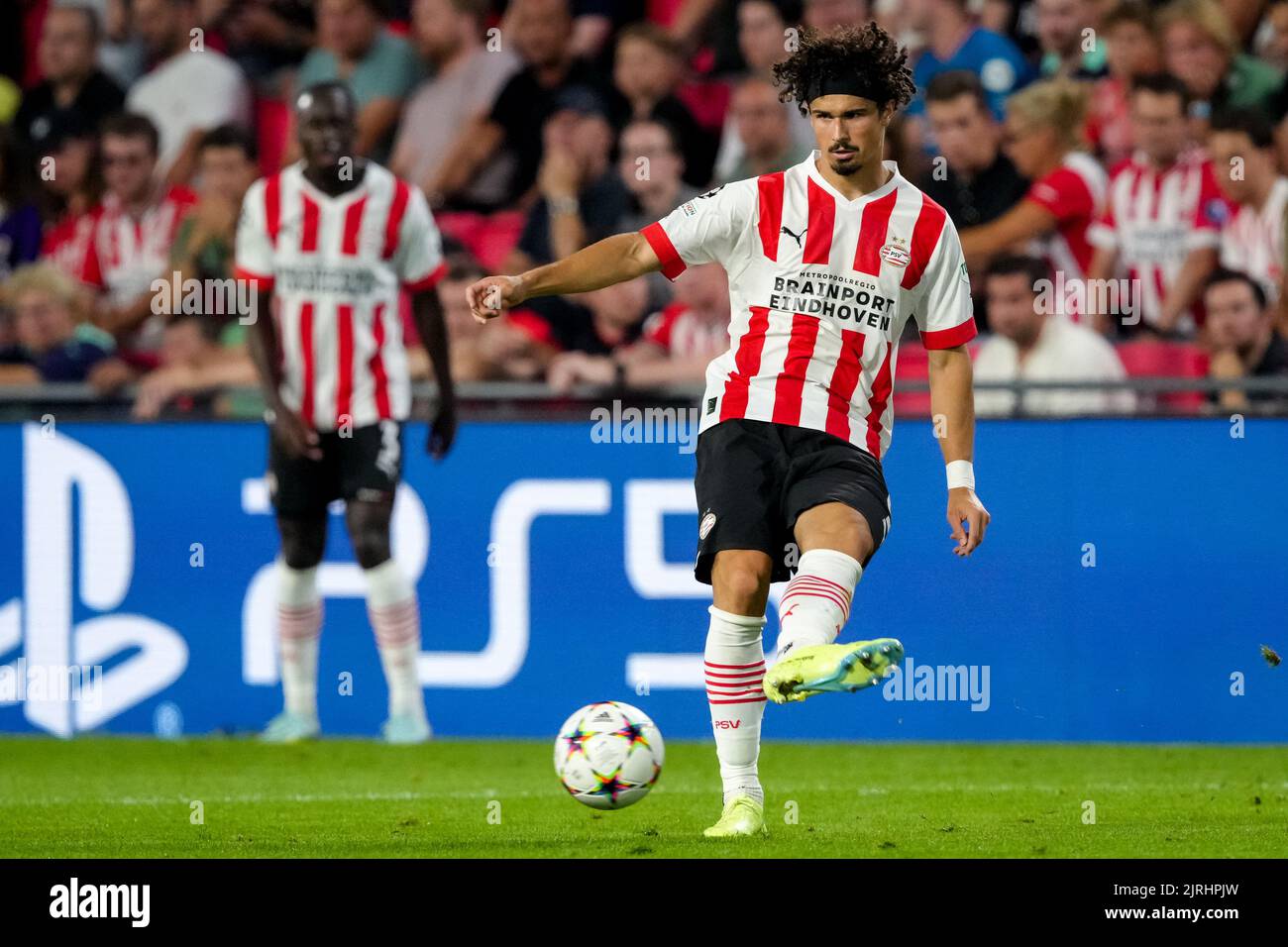 EINDHOVEN, NETHERLANDS - AUGUST 24: Andre Ramalho of PSV passes the ...