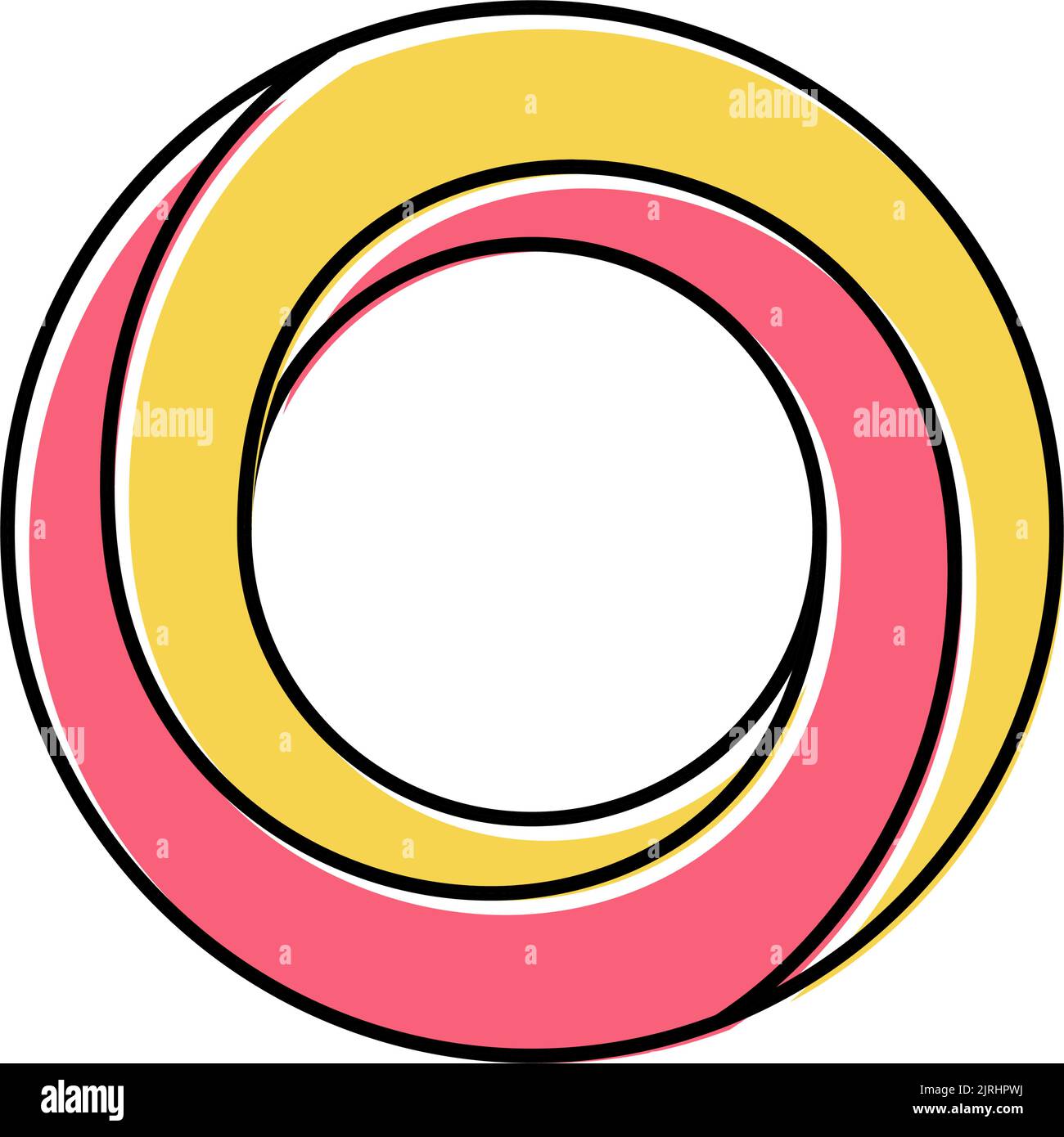circle impossible geometric shape color icon vector illustration Stock ...