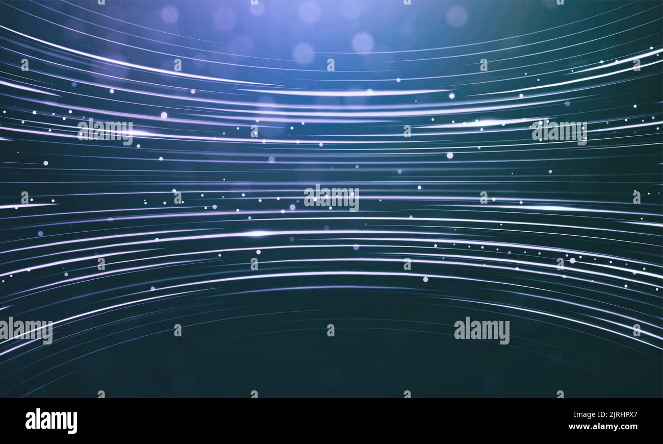 Abstract bright blue glitter lines background with glittery shine ...