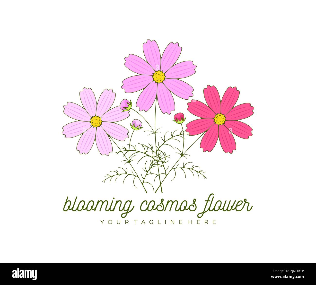 Blooming floral Stock Vector Images - Alamy