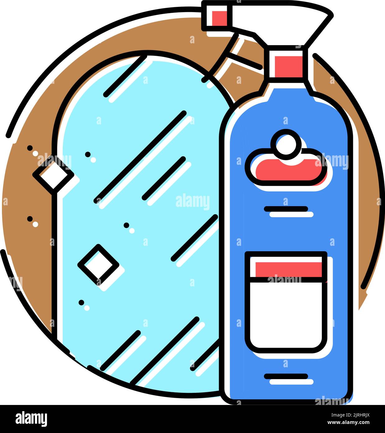 mirror cleaner detergent color icon vector illustration Stock Vector ...