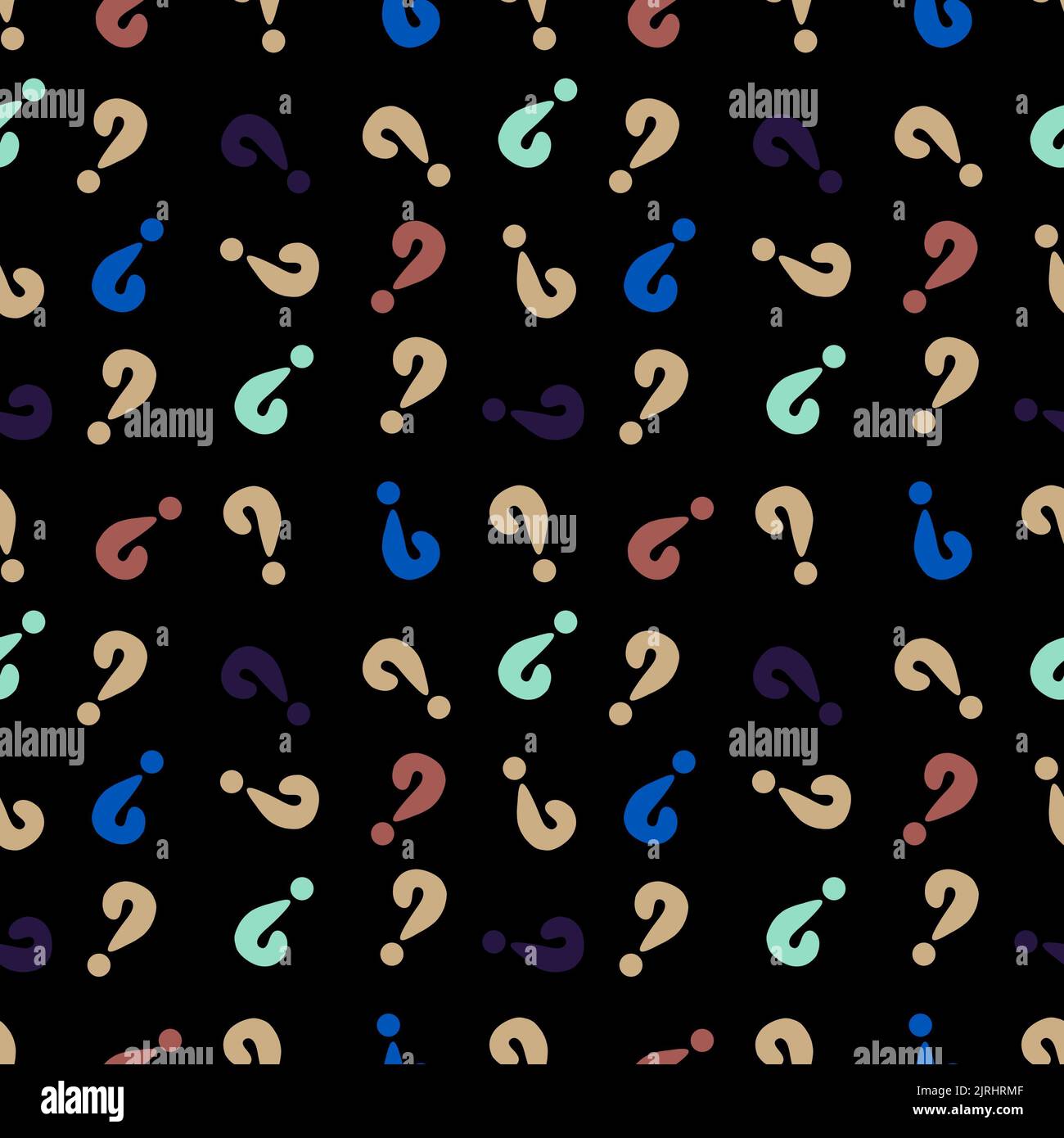 Back to school seamless question marks pattern for kids clothes print ...