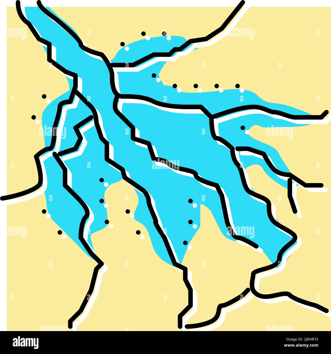 okavango delta color icon vector illustration Stock Vector Image & Art ...
