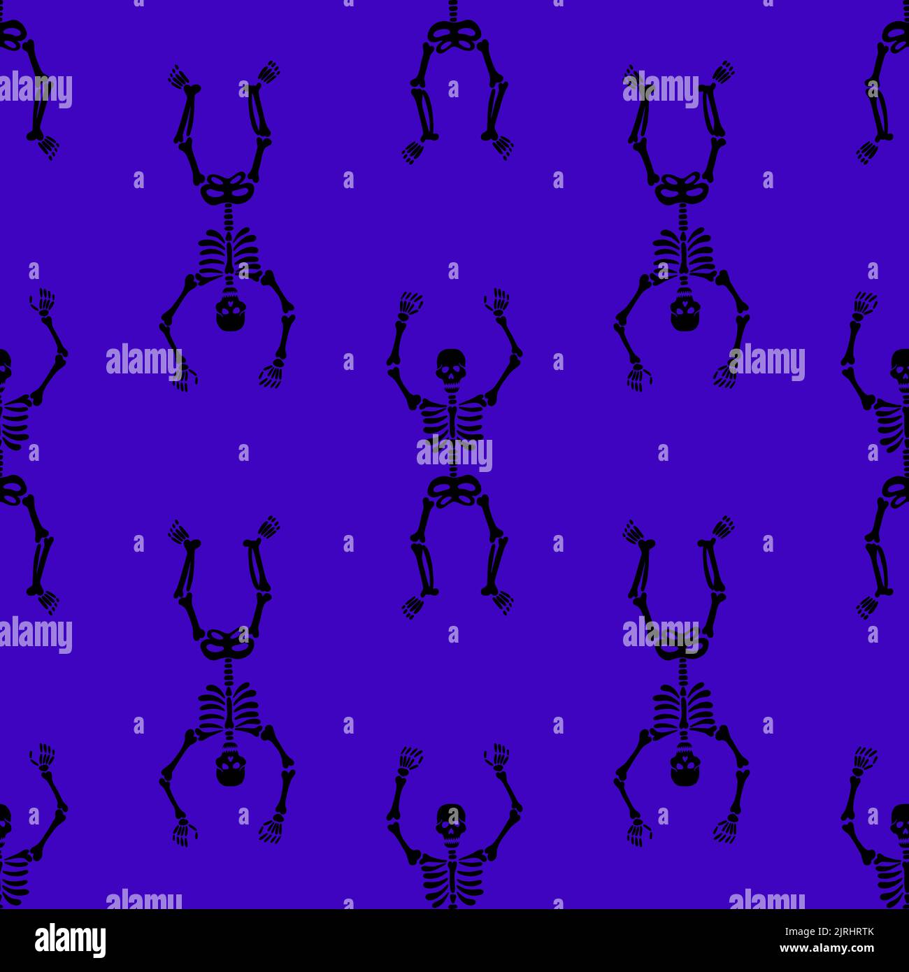 pattern of skeletons on a purple background Stock Vector Image & Art ...