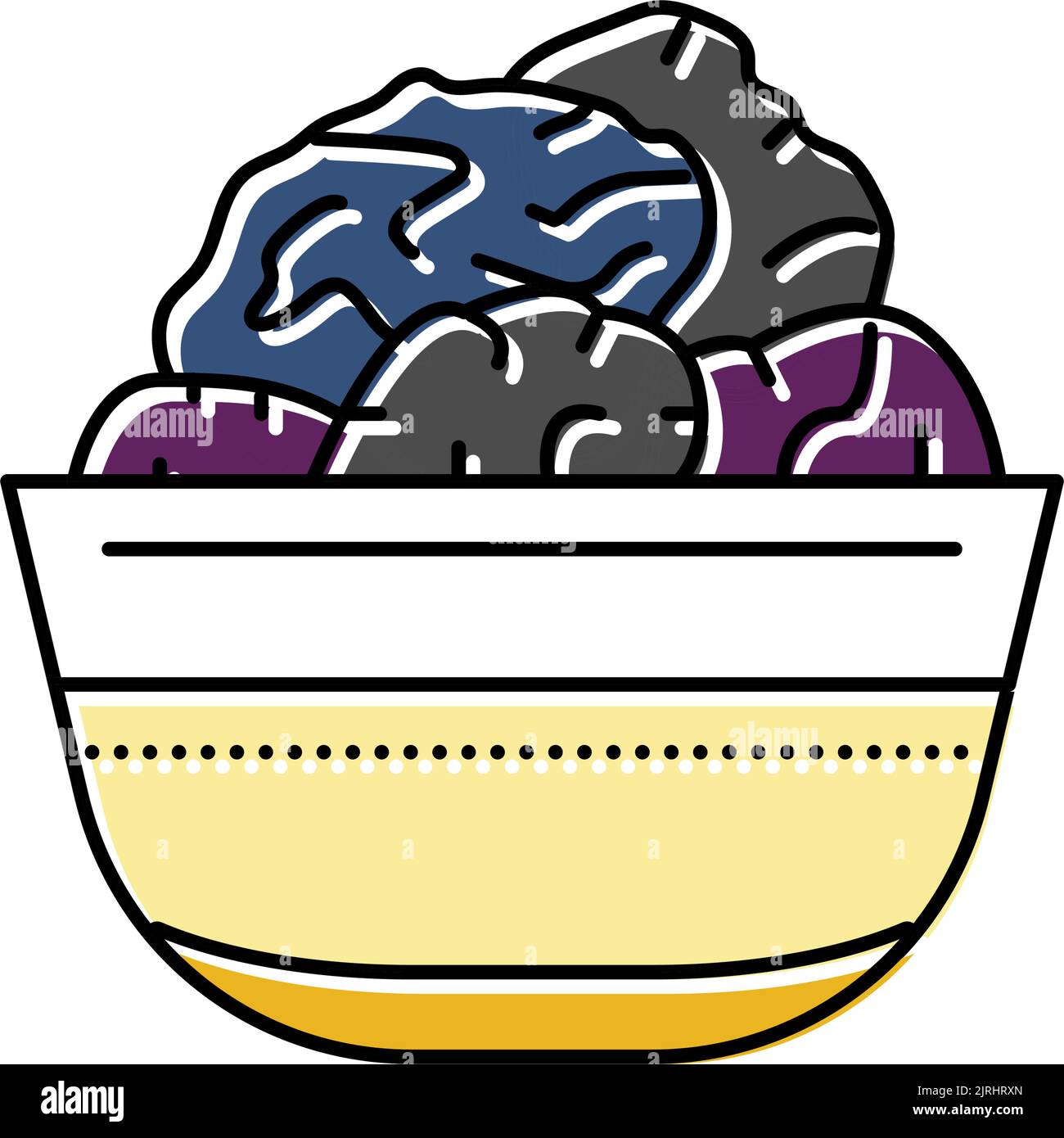 prune bowl color icon vector illustration Stock Vector Image & Art - Alamy