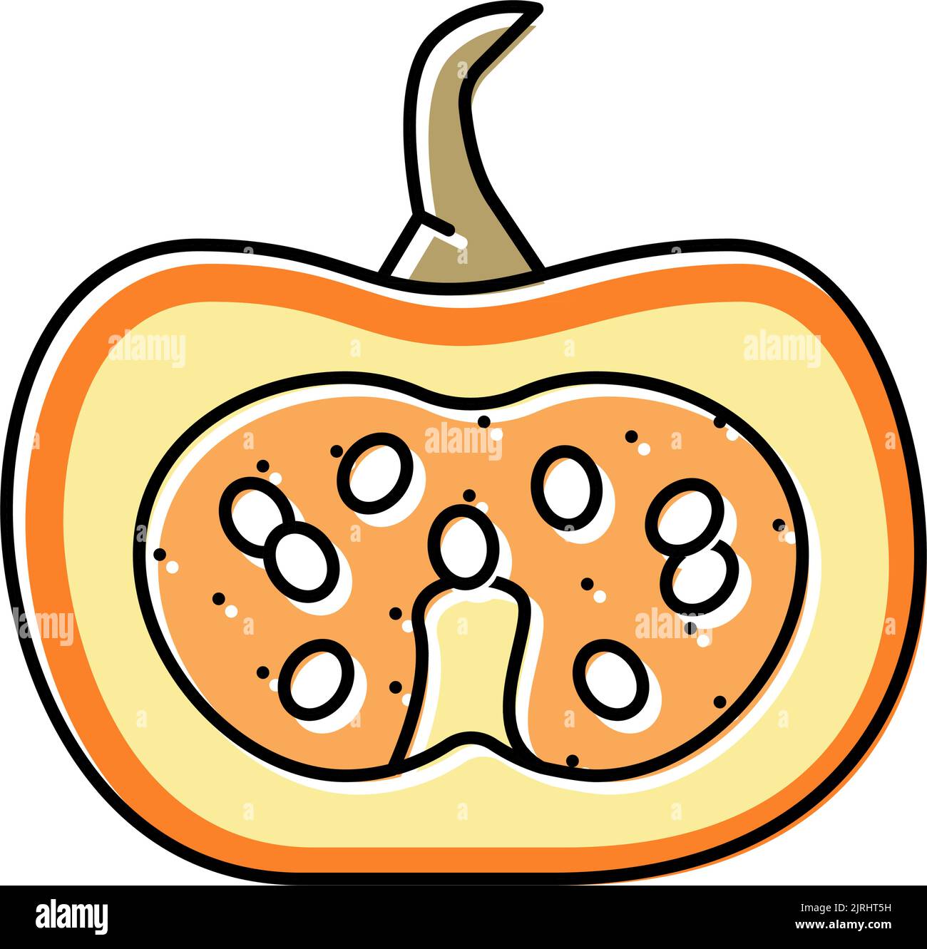cut pumpkin color icon vector illustration Stock Vector Image & Art - Alamy