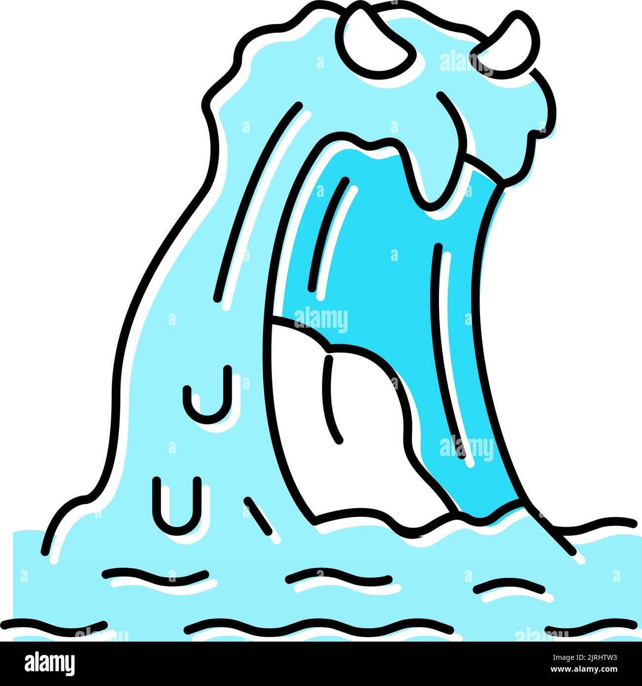 water monster color icon vector illustration Stock Vector Image & Art ...