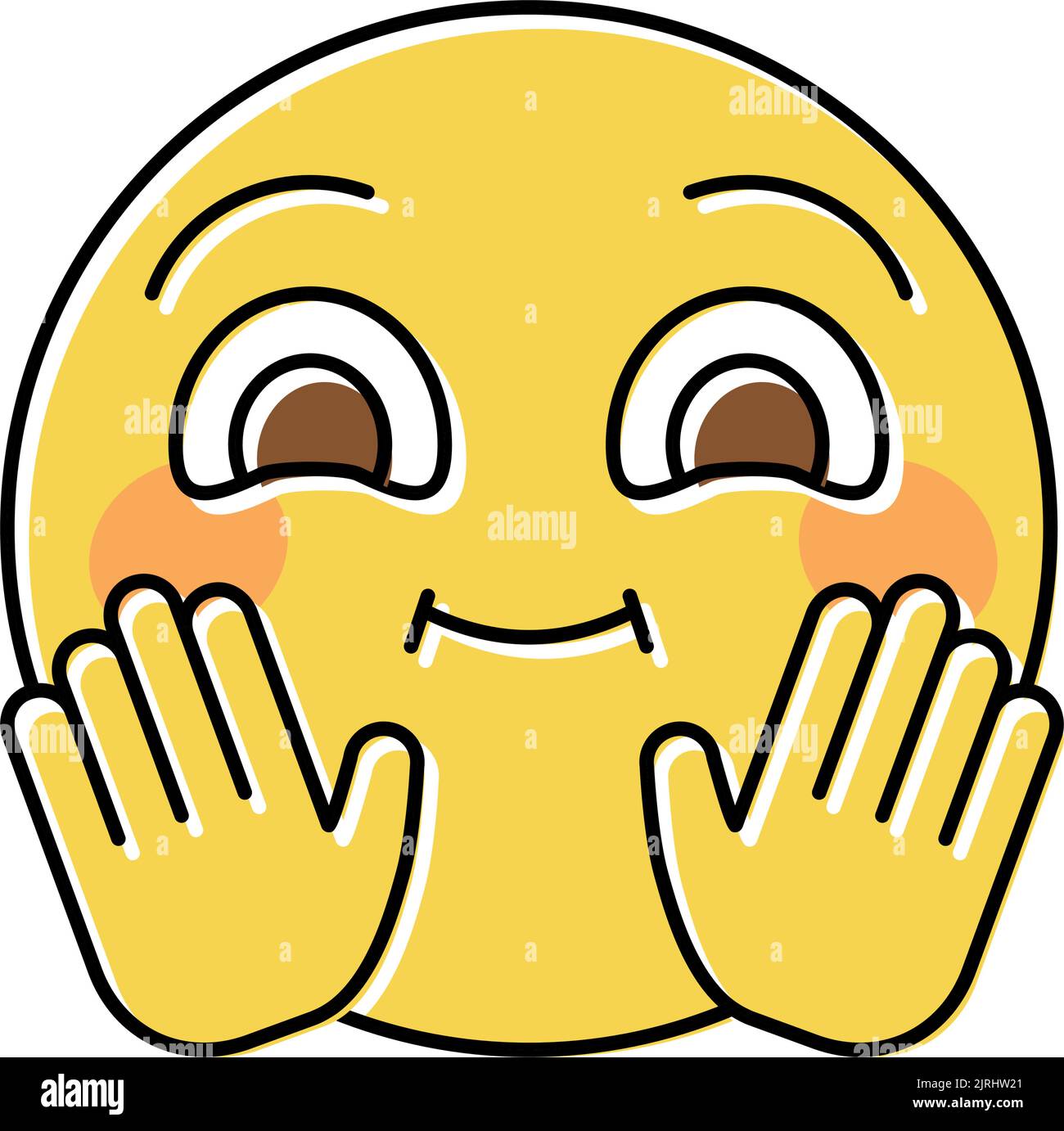 hand emoji color icon vector illustration Stock Vector Image & Art - Alamy