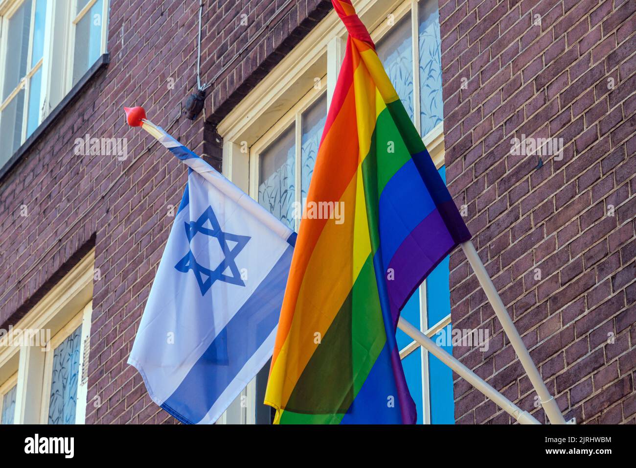 Jewish pride flag hi-res stock photography and images - Alamy
