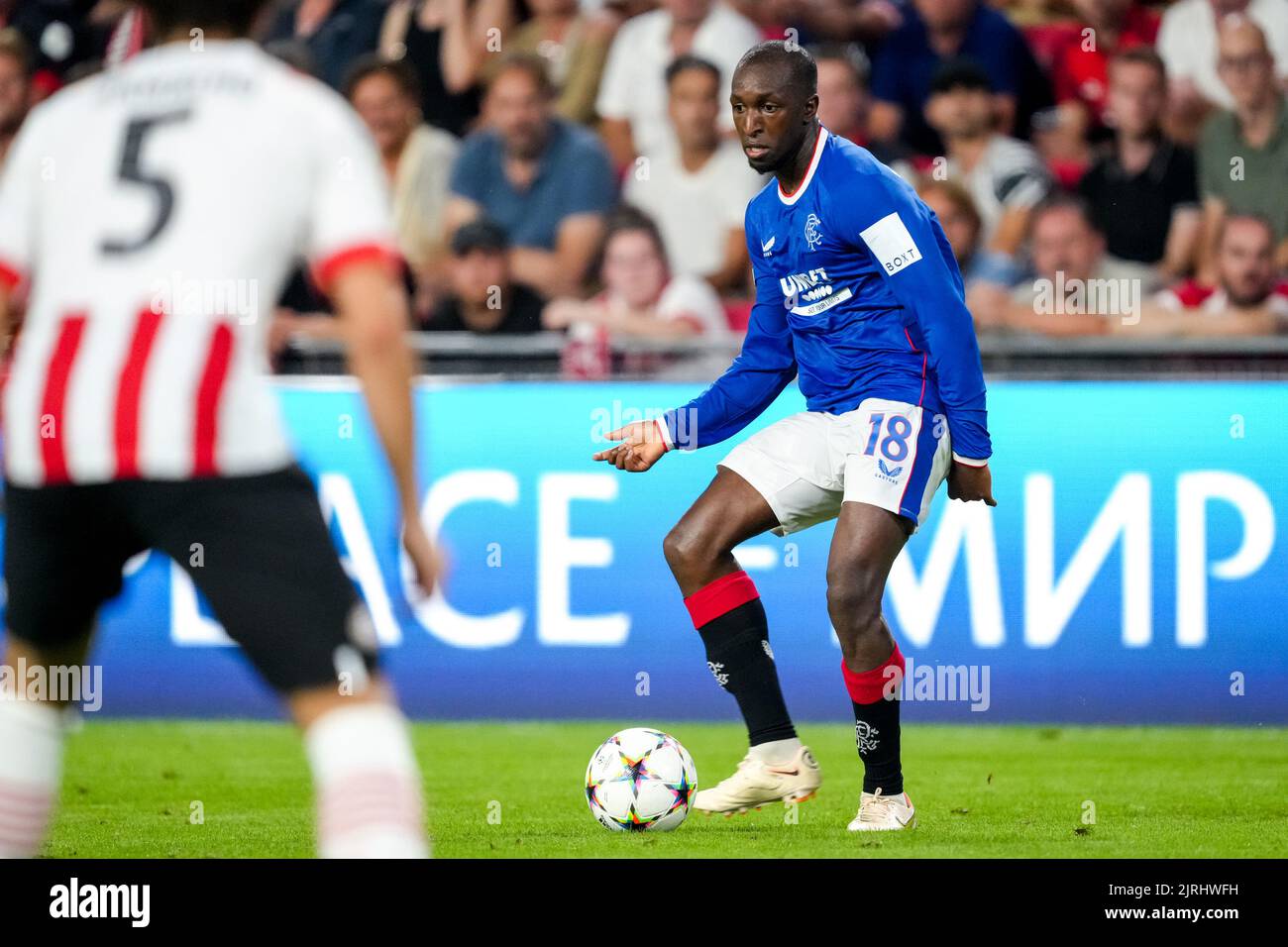 EINDHOVEN, NETHERLANDS - AUGUST 24: Glen Kamara of Rangers during the ...