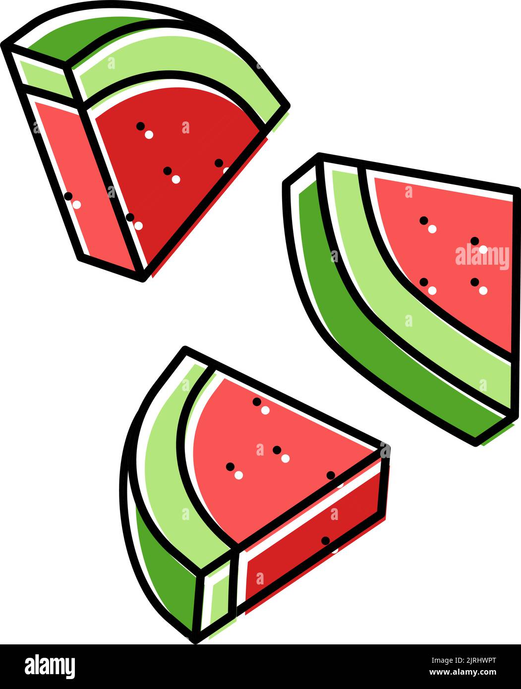 Watermelon slice bowl Stock Vector Images - Alamy