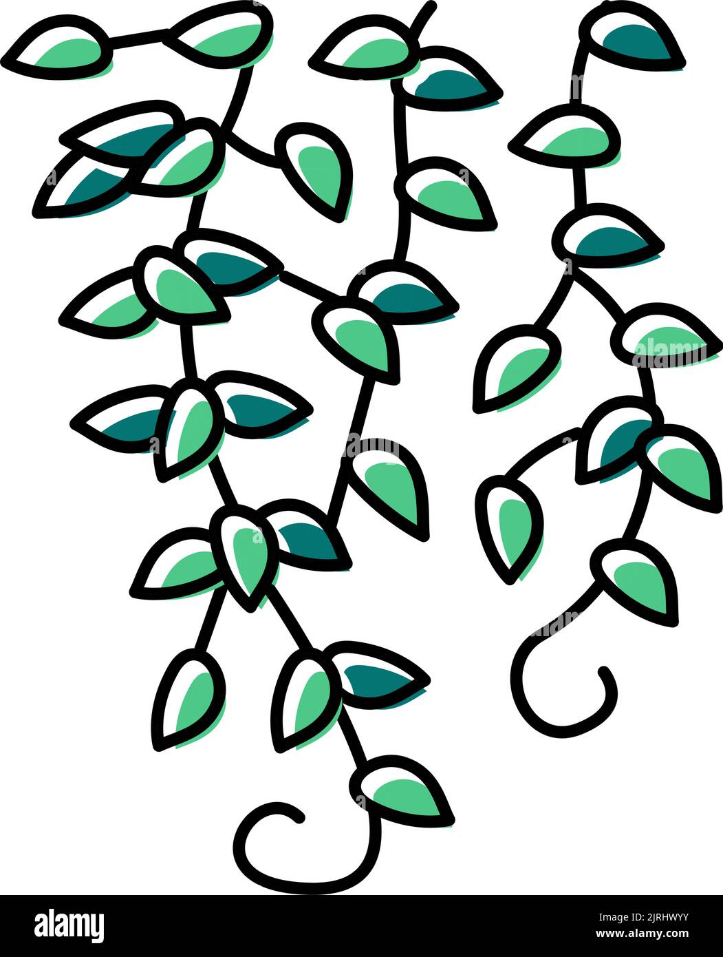 liana growing branch color icon vector illustration Stock Vector Image ...