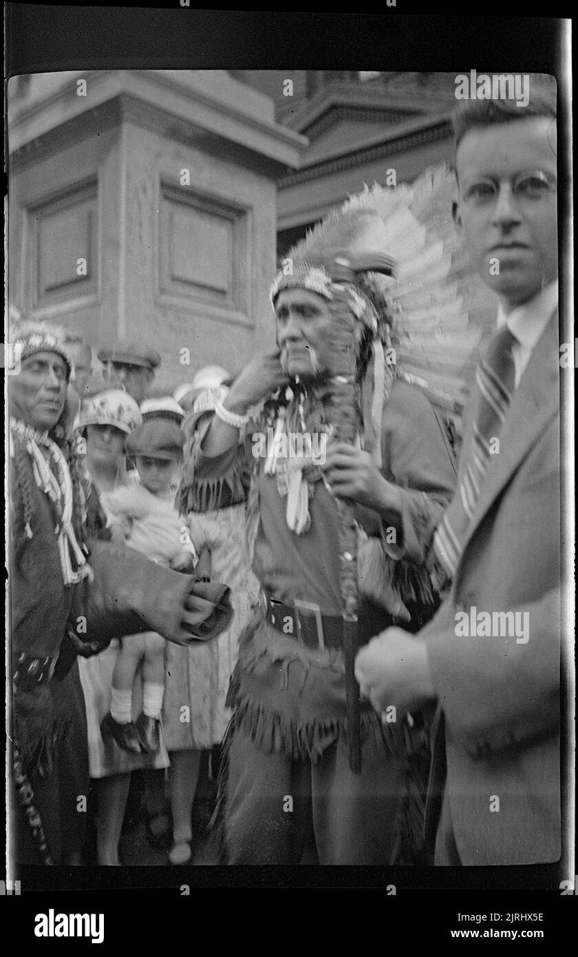 [Visit of American Red Indians], 1926-1927, Wellington, by Roland ...