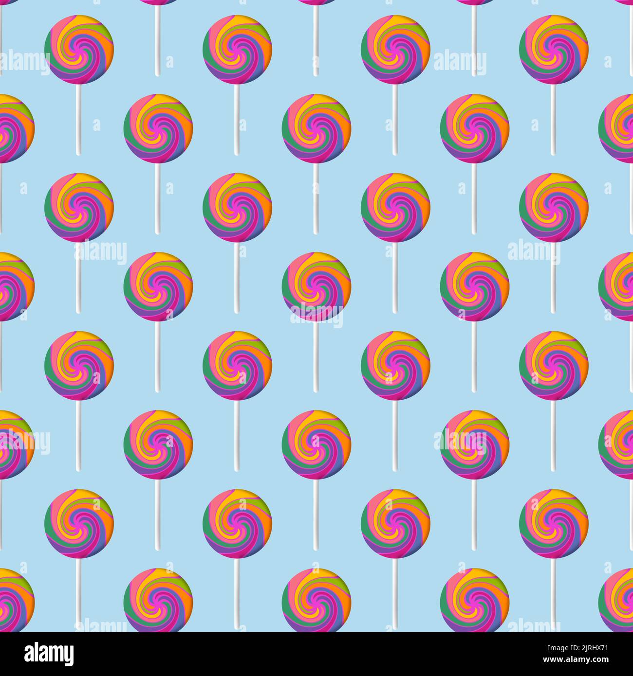 Sugar cartoon color lollipop seamless kids pattern for wrapping paper ...