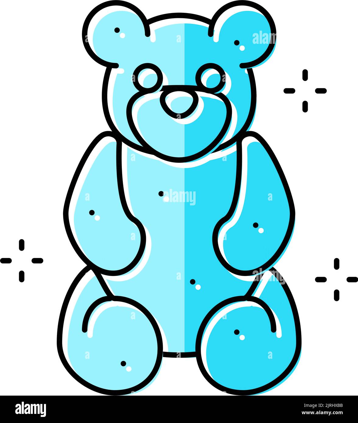 jelly bear candy gummy color icon vector illustration Stock Vector ...