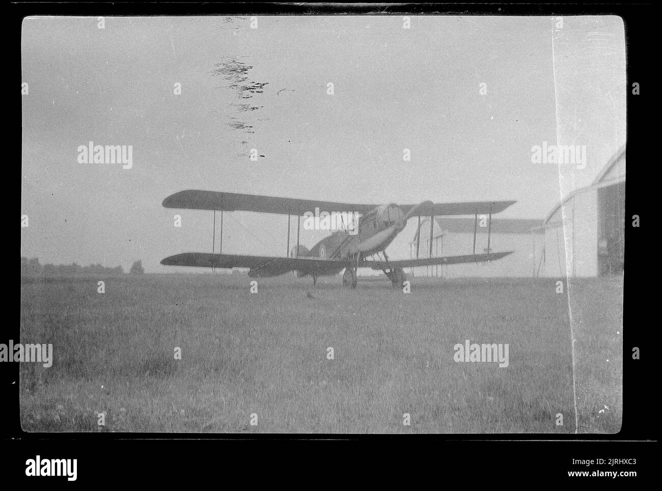 [Bi-plane], 1920s to 1930s, New Zealand, by Roland Searle Stock Photo ...
