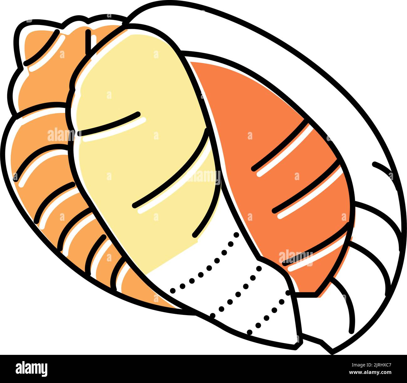 bonnet sea shell beach color icon vector illustration Stock Vector ...