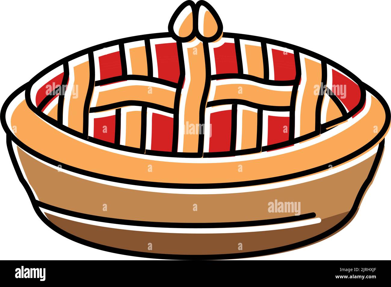 pie cake food dessert color icon vector illustration Stock Vector Image ...