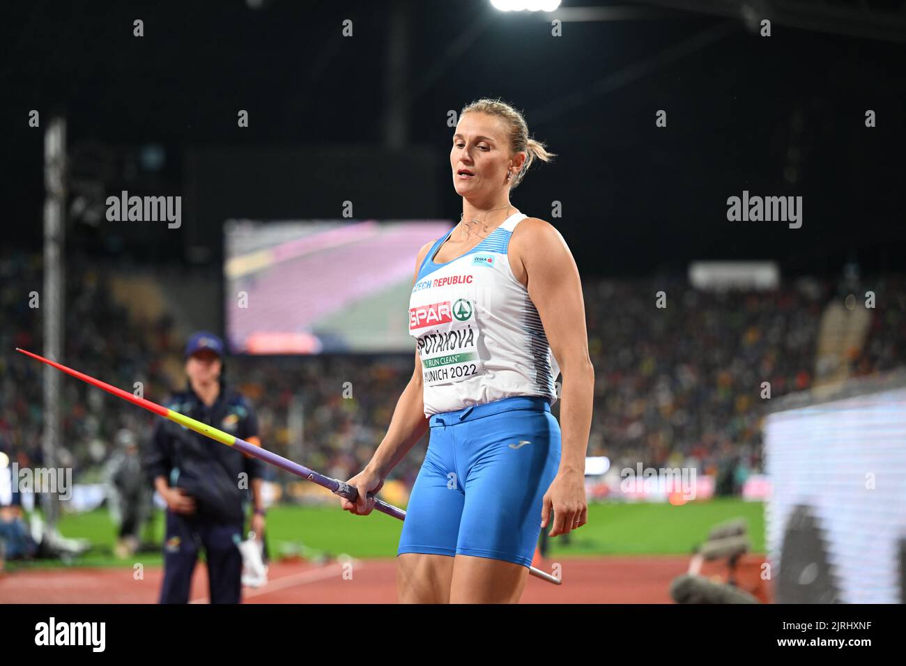 Barbora Špotáková taking part in the javelin throw at the European ...